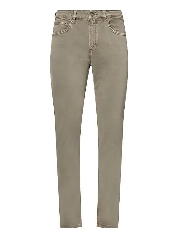 VINGT QUATRE Tapered Cotton Trousers - Moss