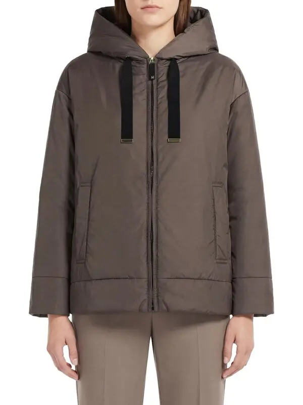 Max Mara Hooded Puffer Jacket - Brown