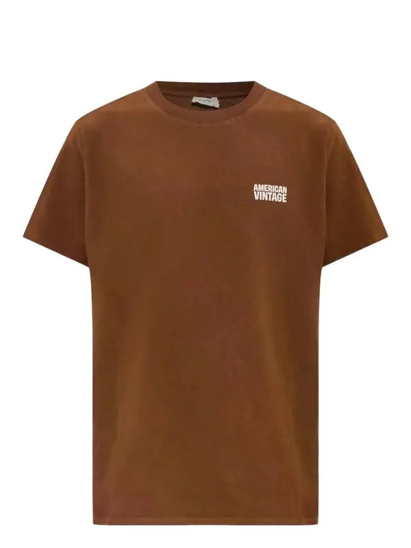 American Vintage Ykobow Logo-print T-shirt - Brown