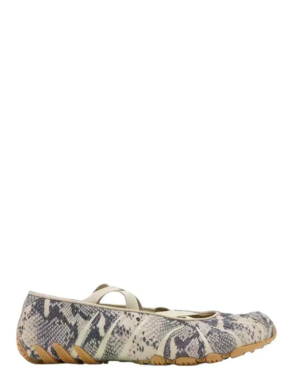 Adidas Snakeskin-effect Ballet Flats With Criss-cross Straps - Neutrals