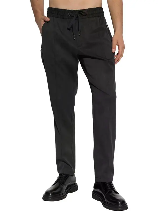 Dolce & Gabbana Elasticated Drawstring Waist Trousers - Black