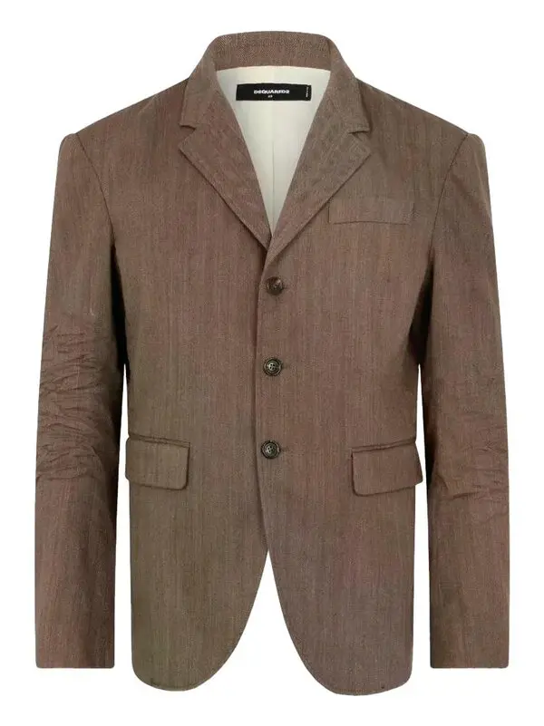 Dsquared2 Tweed Crinkled Osaka Jacket - Brown
