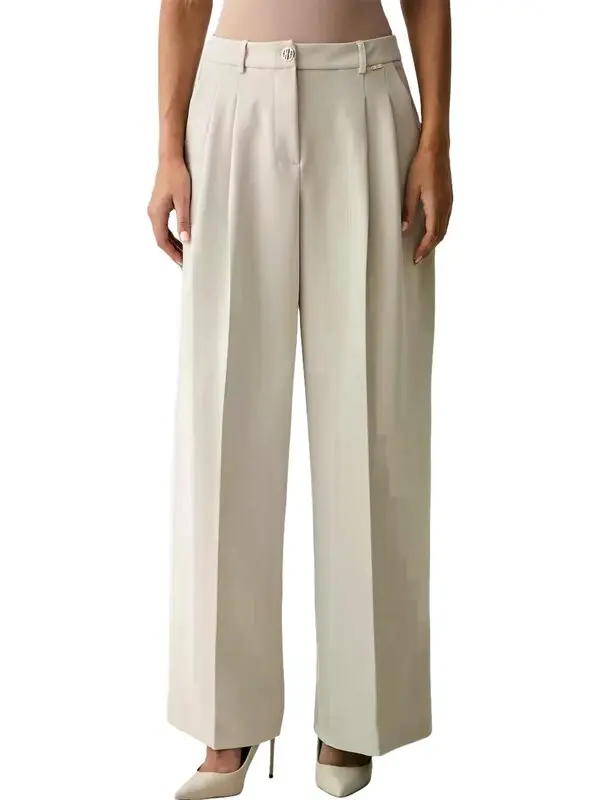 FRACOMINA Pleated Wide-leg Trousers - Neutrals