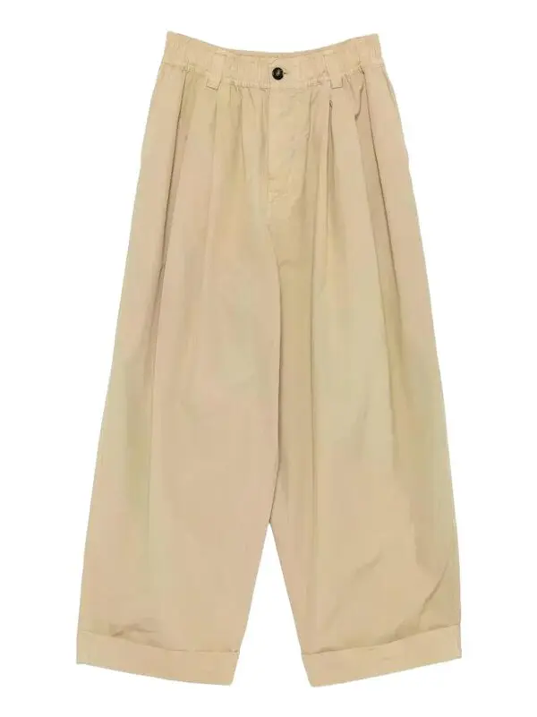 Marni Pleated Wide-leg Trousers - Neutrals