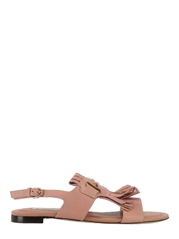 TOD'S Timeless Fringed-detail Sandals - Pink