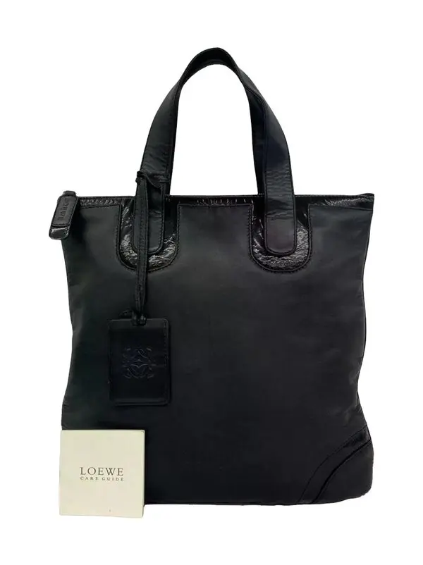 Loewe Leather Tote Bag - Black