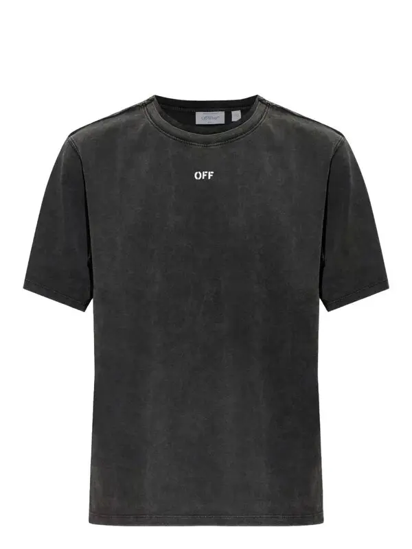 Off-White Logo-print Cotton T-shirt - Grey