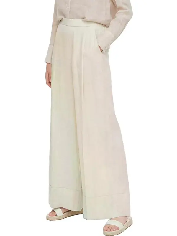 BENETTON Elasticated-waist Palazzo Pants - Neutrals