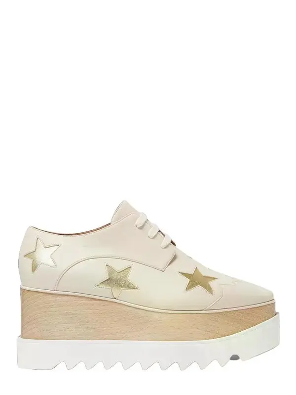 Stella McCartney Metallic Star Elyse Platform Shoes - Neutrals