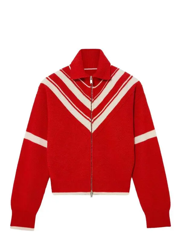Stella McCartney Collared Knit Jacket - Red