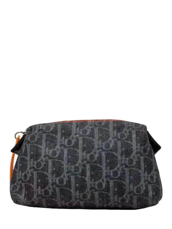 Dior 2006 Oblique Denim Flight Cosmetic Pouch - Blue