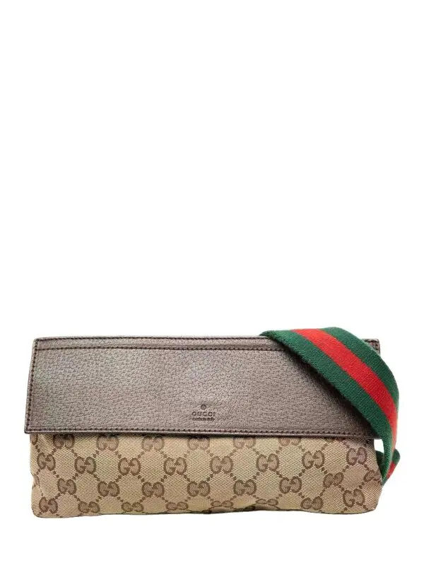Gucci Gg Canvas Web Crossbody Bag - Neutrals