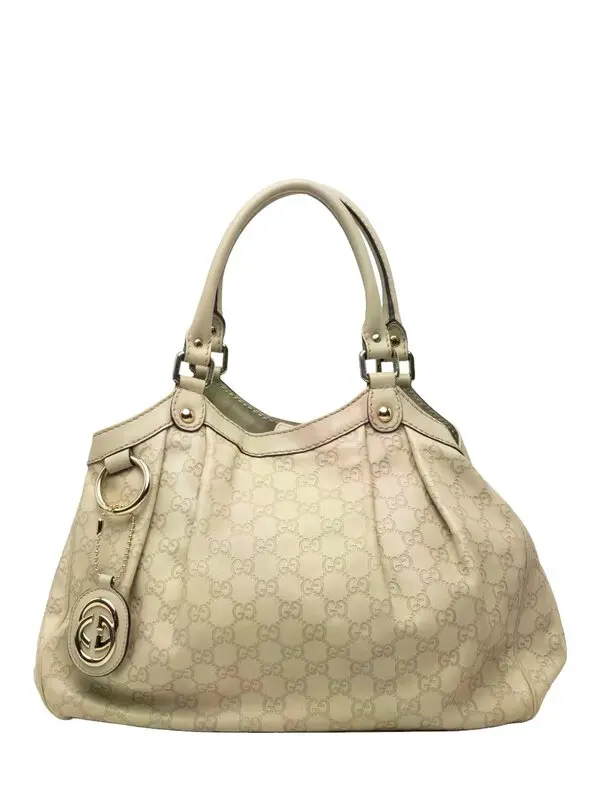 Gucci Monogrammed Leather Sukey Tote Bag - Brown