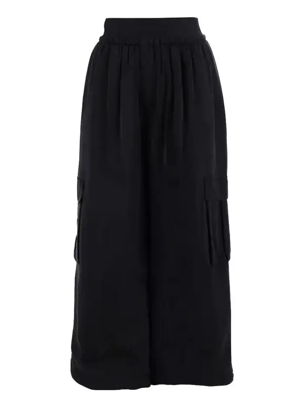 ALAINPAUL Wide-leg Cargo Trousers - Black