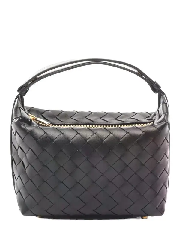 Bottega Veneta Mini Nappa Intrecciato Wallace Handbag - Black