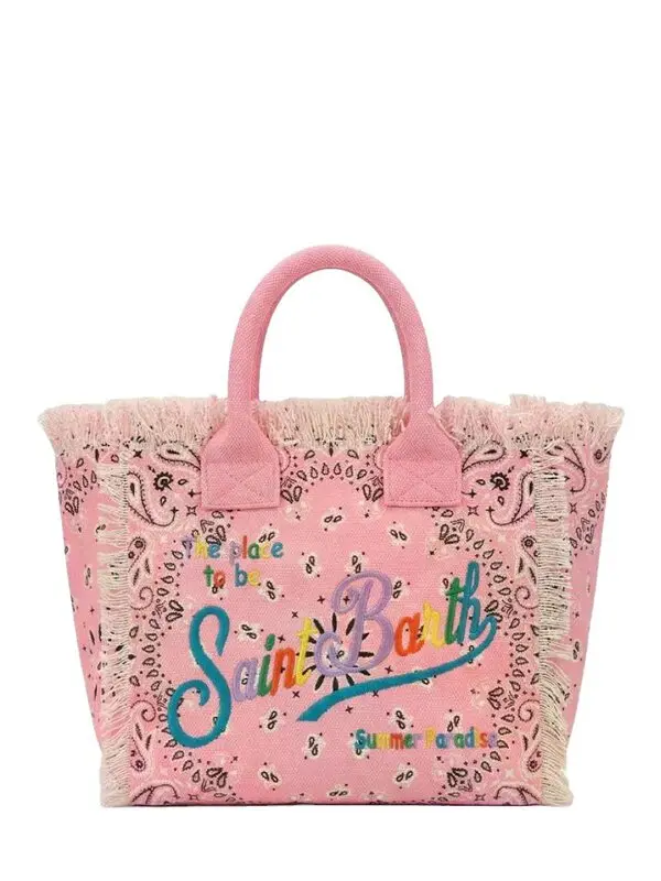 MC2 SAINT BARTH Colette Bandana Print Beach Bag - Pink