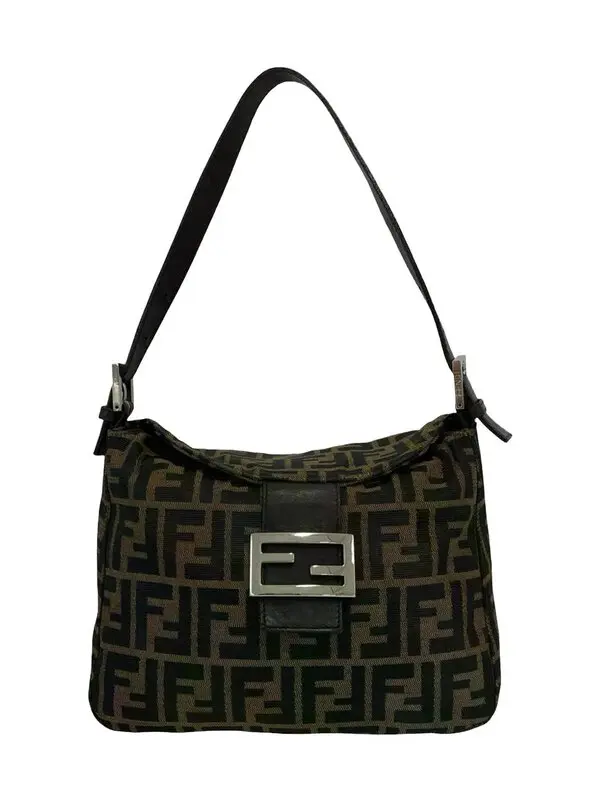 Fendi Zucca Canvas Shoulder Bag - Brown