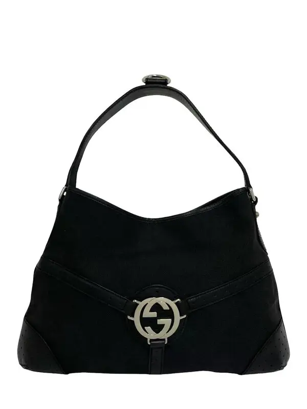 Gucci Canvas Reins Shoulder Bag - Black