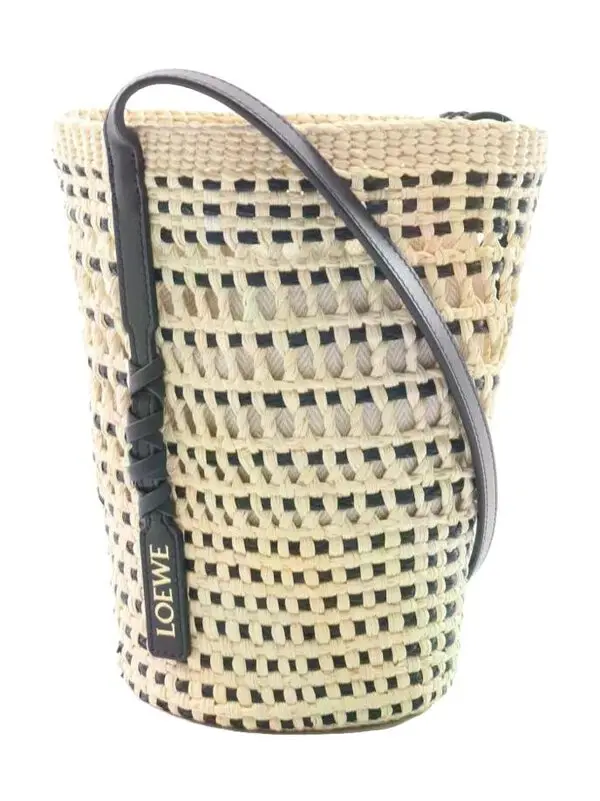Loewe Raffia Shoulder Bag - Neutrals