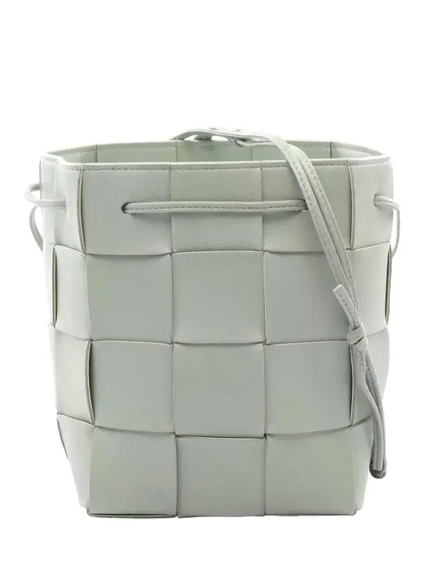 Bottega Veneta Nappa Maxi Intrecciato Cassette Bucket Bag - Grey