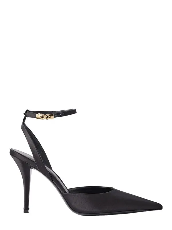 Balmain 100 Embellished Satin Stiletto Pumps - Black