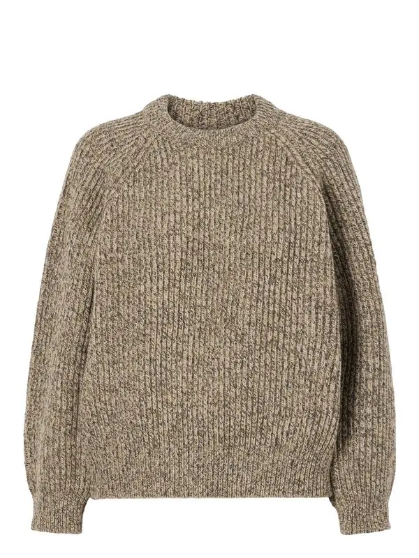 Daughter Ribbed Mélange Wool Sweater - Brown