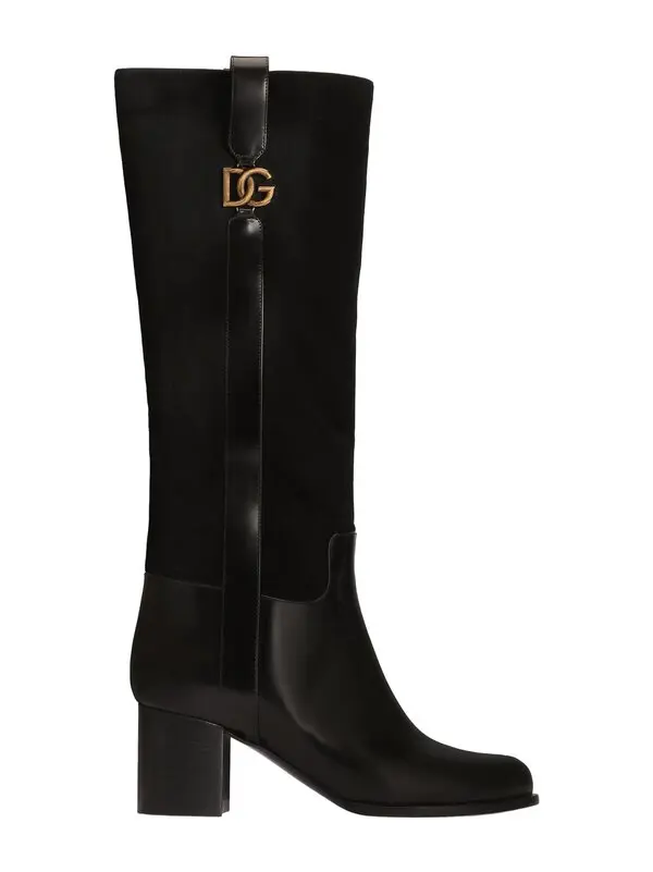 Dolce & Gabbana Knee High Riding Boots - Black