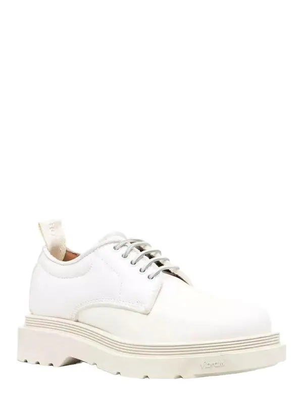 BUTTERO® Lace-up Leather Derby Shoes - White
