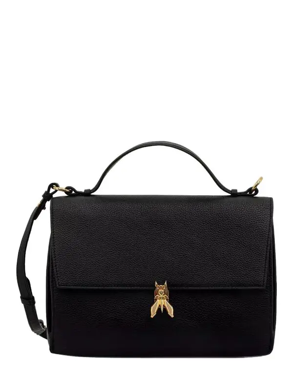 Patrizia Pepe Fly Plaque Shoulder Bag - Black