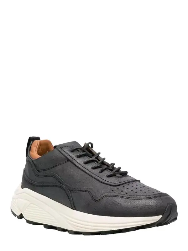 BUTTERO® Vinci Leather Sneakers - Black