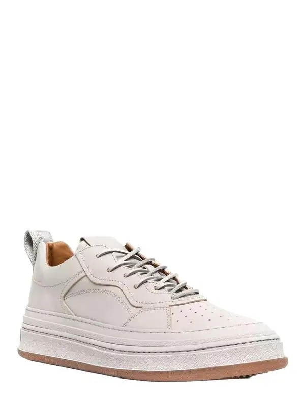 BUTTERO® Perforated Panelled Sneakers - White
