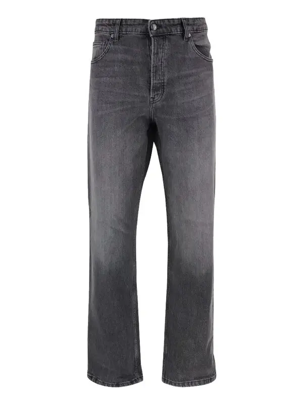 Just Cavalli Faded Straight-leg Jeans - Grey