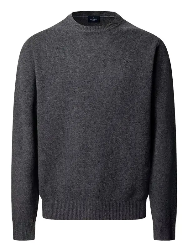 HACKETT  Lambswool Crew-neck Sweater - Grey