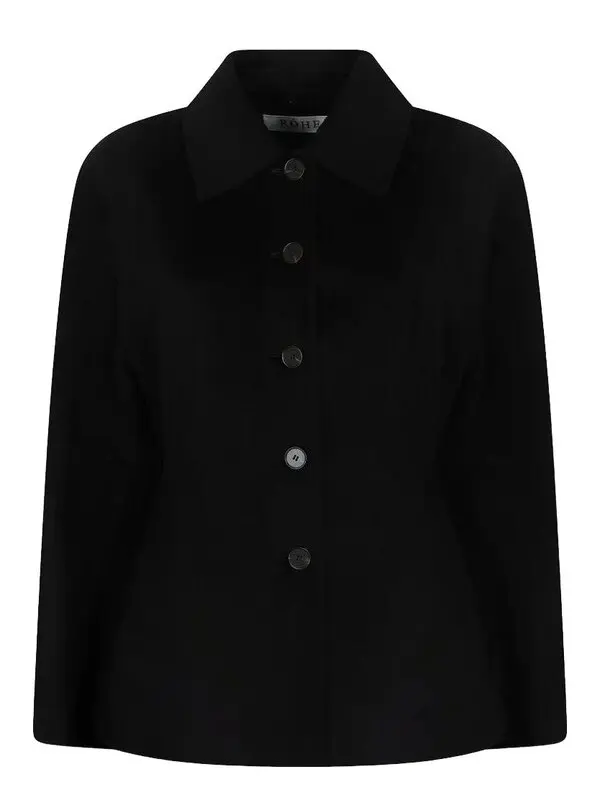 RÓHE Double-faced Sculptural Wool Jacket - Black