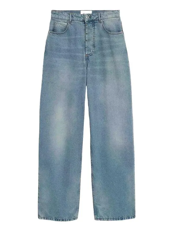 AMI Paris Baggy Fit Cotton Jeans - Blue
