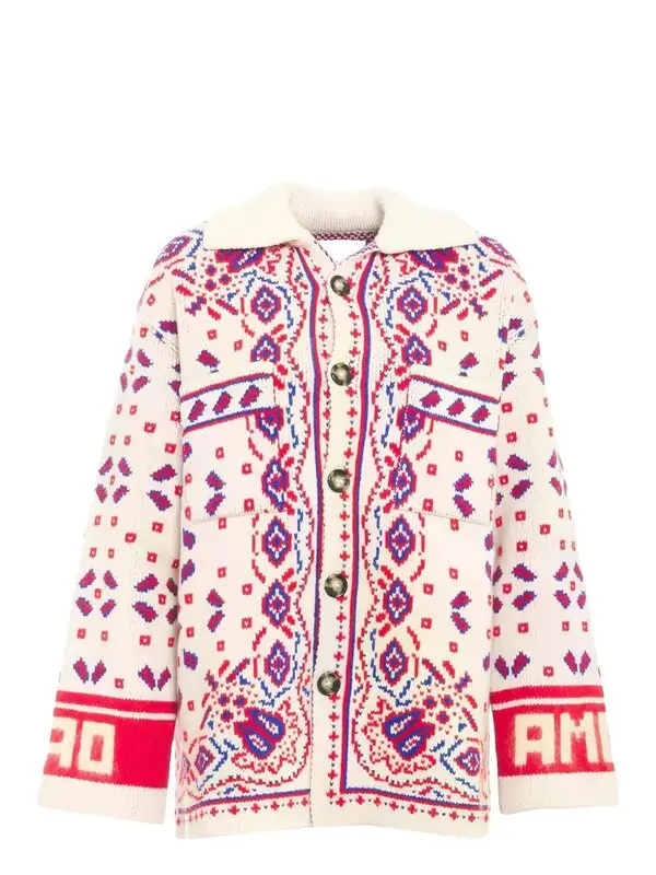 Giada Benincasa Fair Isle-knit Button-up Cardigan - Neutrals