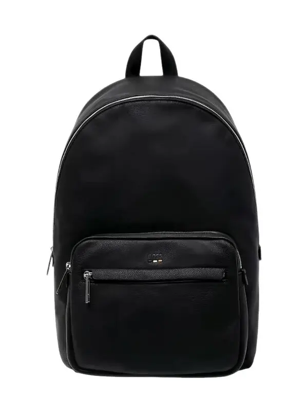 BOSS Ray Logo-print Textured Backpack - Black