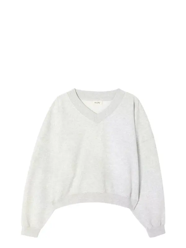 American Vintage Baptown V-neck Sweatshirt - Grey