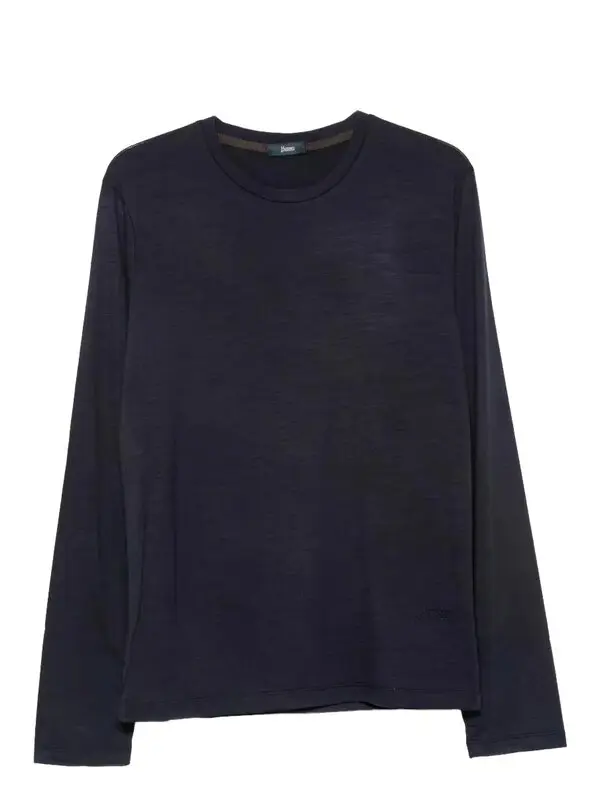 Herno Long-sleeve Wool T-shirt - Blue