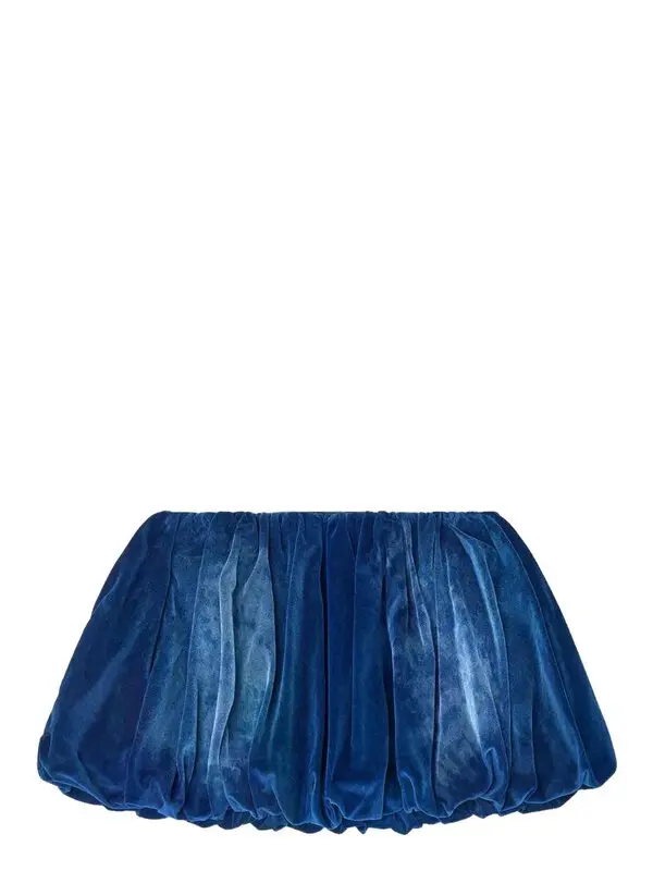 DIESEL® Velvet-effect Bubble Mini Skirt - Blue