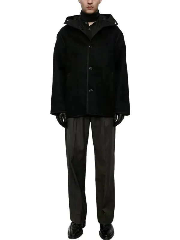 Our Legacy Virgin Wool Hooded Jacket - Black
