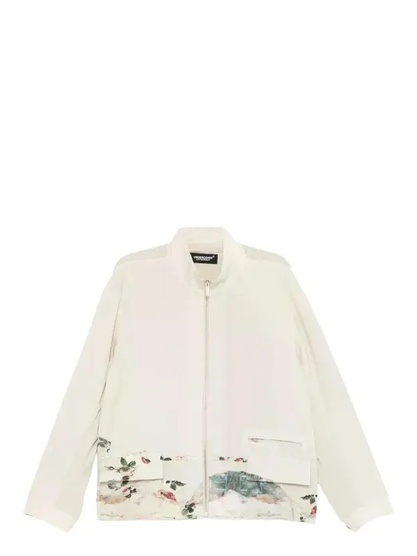 Undercover Floral-print Zip-up Jacket - Neutrals