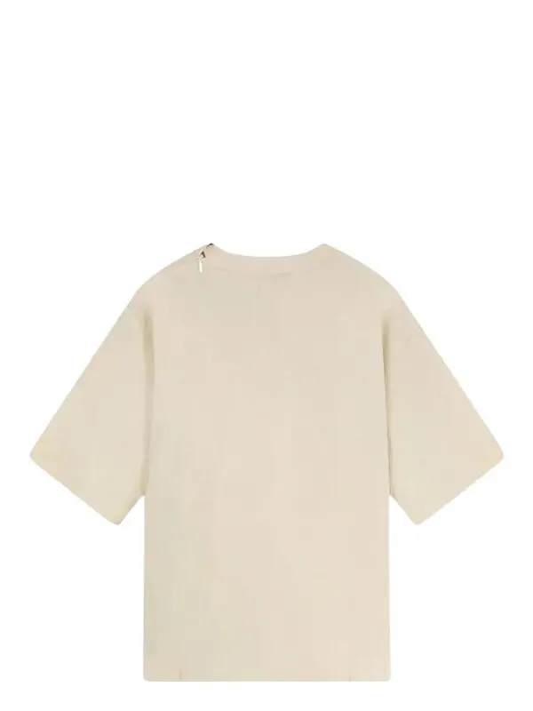 HEVO Ripalta Zip-fastening T-shirt - Neutrals