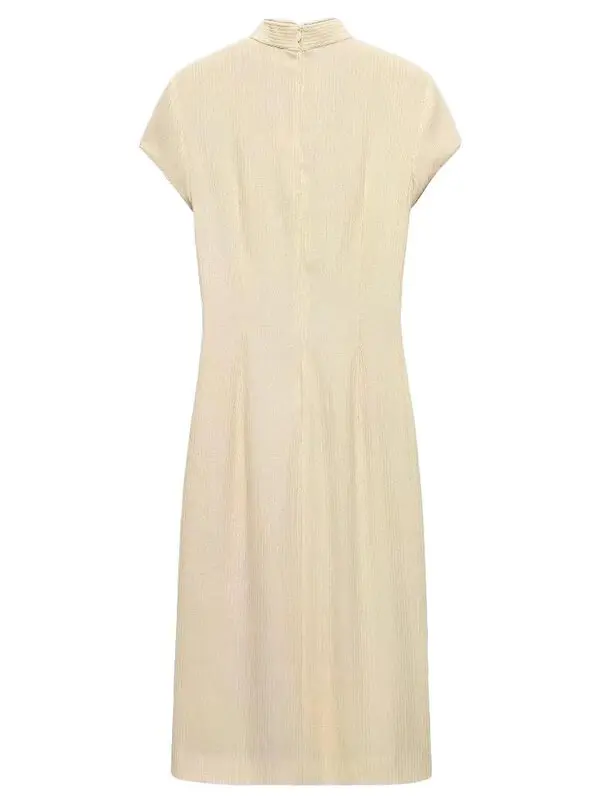 Shanghai Tang Chiffon Sequin-embellished Midi Dress - Neutrals