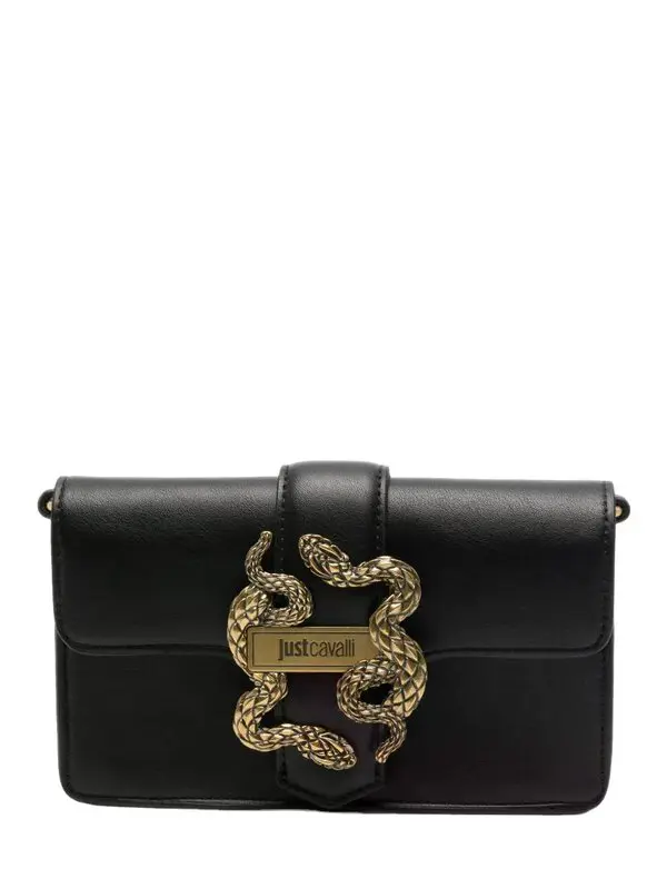 Just Cavalli Snake Plaque Mini Bag - Black