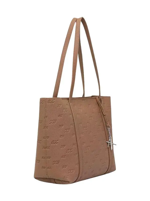 Armani Exchange Logo-embossed Pebbled-effect Tote Bag - Brown