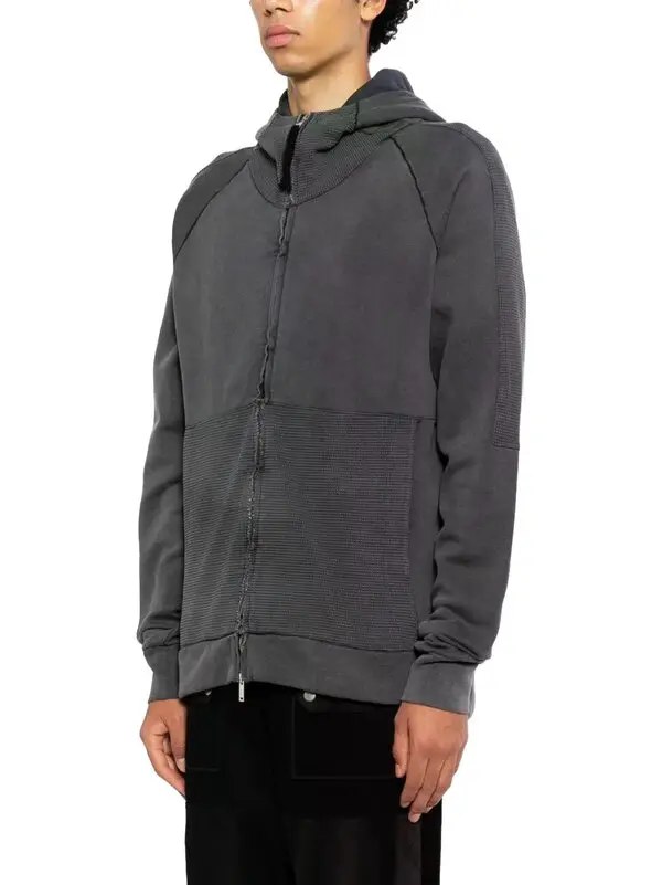 THOM KROM Panelled Hooded Jacket - Grey
