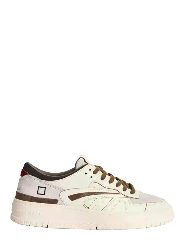 D.a.t.e. Leather Paneled Sneakers - Neutrals