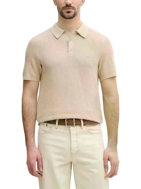 Michael Kors Cotton-mouliné Polo Shirt - Neutrals