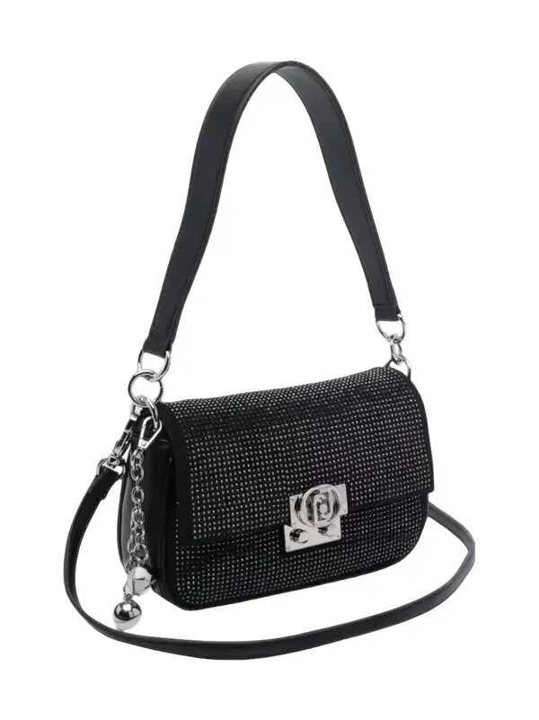 Liu Jo Embellished Shoulder Bag With Chain Charm - Black